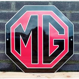 Emaille bord van het MG logo | 40cm x 40cm | Emaillegigant.nl